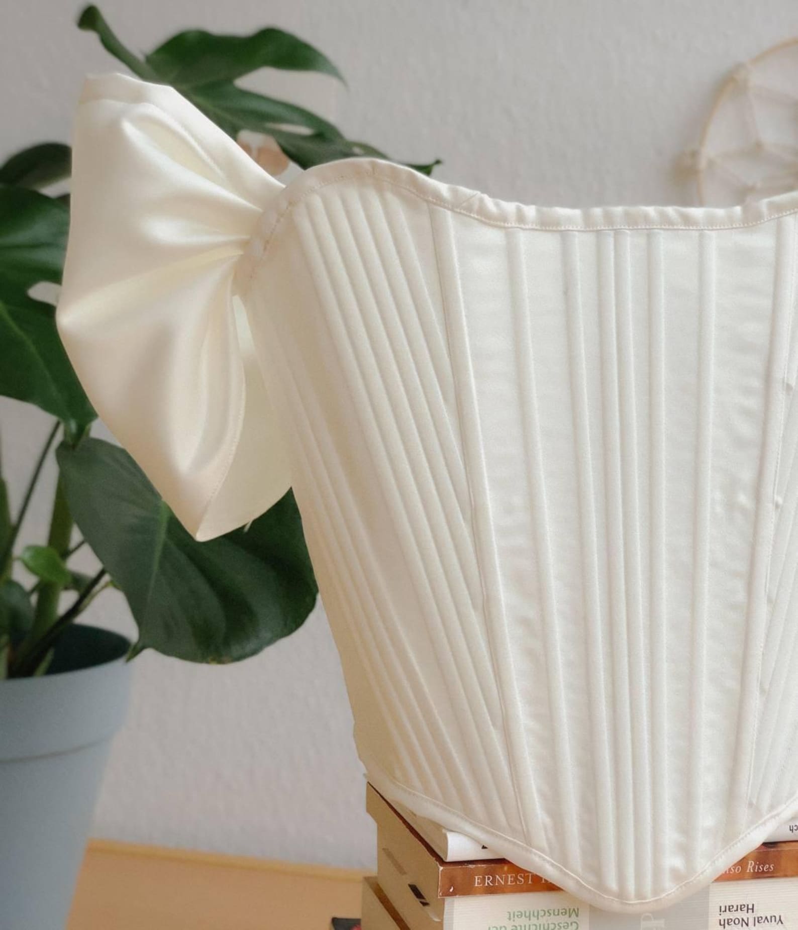 Fairy Tale Corset Custom Vintage Beige Corset Basque Waist Wedding ...