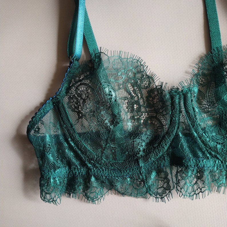 Emerald Lingerie Set Lace Lingerie Set Green Lingerie Set Luxury ...