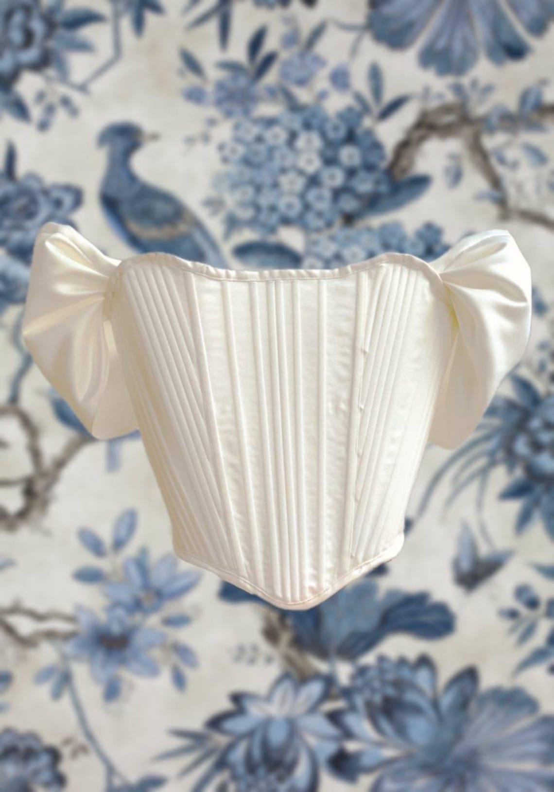 Fairy Tale Corset Custom Vintage Beige Corset Basque Waist Wedding ...