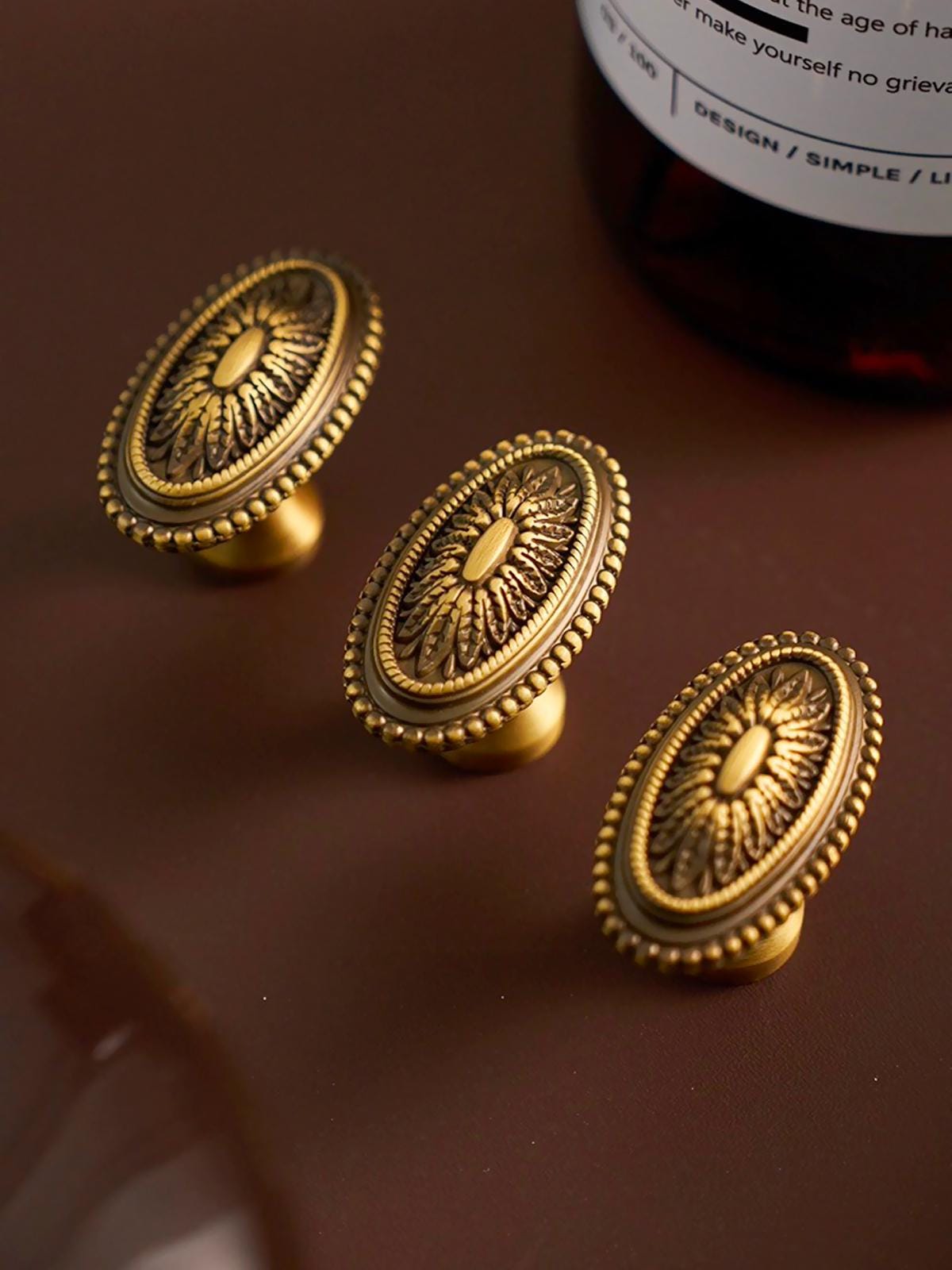 Victorian Aged Brass Cabinet Knobs, Antique Dresser Knobs, Art Deco Solid Brass Drawer Knobs ...