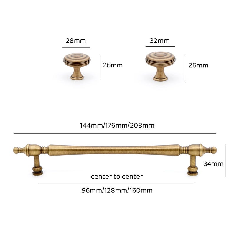 Old Brass Cabinet Pulls Aged Brass Kitchen Pulls Vintage Brass Handles ...