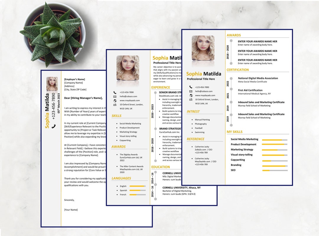 CV Template Yoga Teacher, Cv Bundle, Resume Template, Cv Template Uk ...