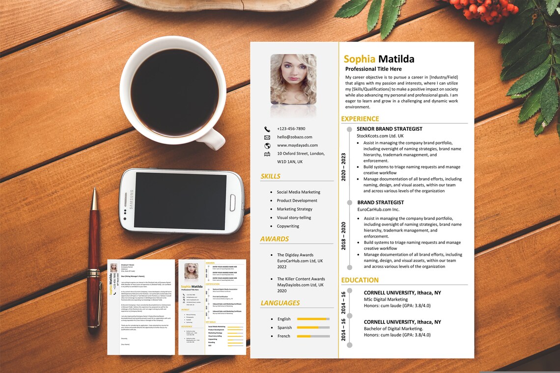 CV Template Yoga Teacher, Cv Bundle, Resume Template, Cv Template Uk ...