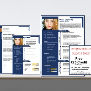 Resume Template 2023, Professional Modern Resume Template for Pages ...