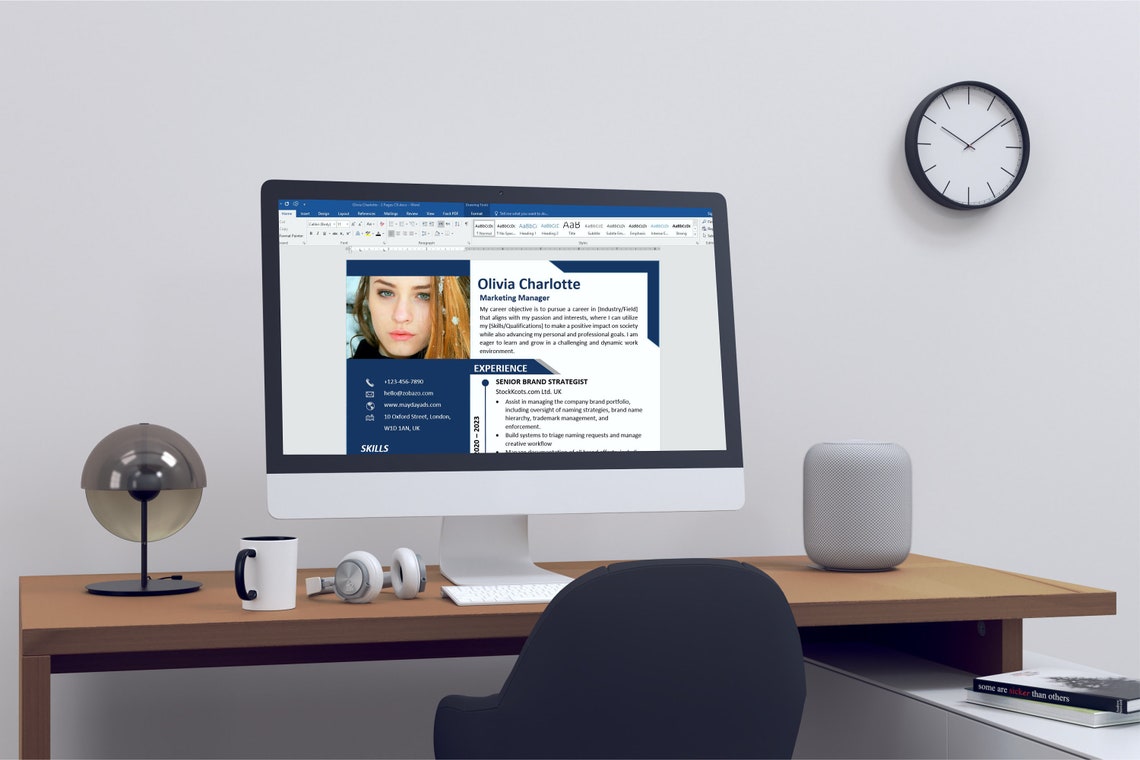 Resume Template 2023, Professional Modern Resume Template for Pages ...