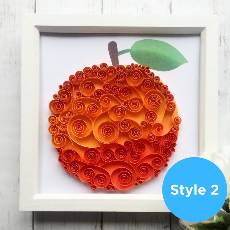 Handcrafted Orange Picture: Framed Fruit Wall Decor for Kitchen Wall ...