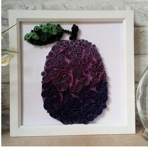 Handmade Wall Decor | Plum Quilling Artwork | Quilled Paper Art ...