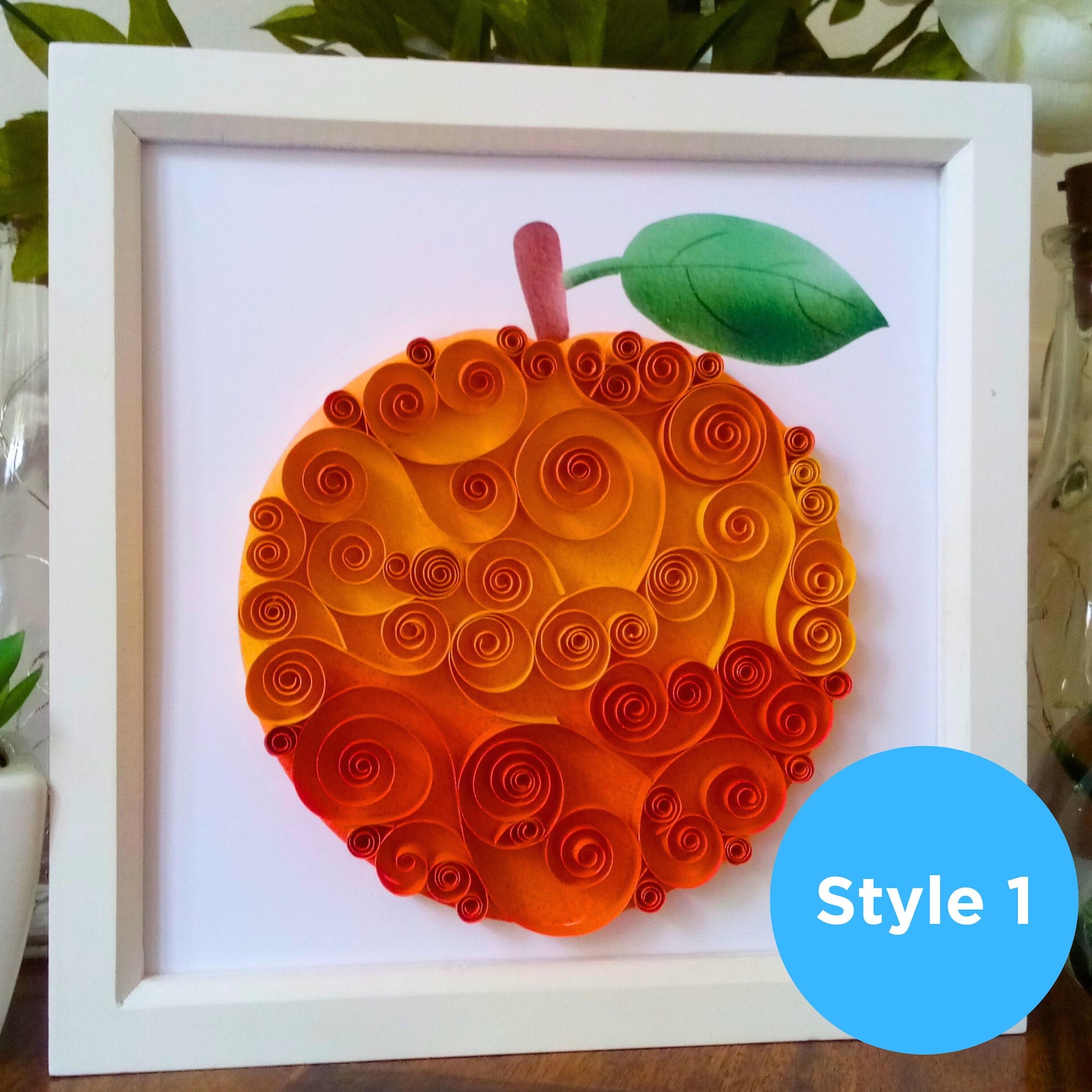 Handcrafted Orange Picture: Framed Fruit Wall Decor for Kitchen Wall ...