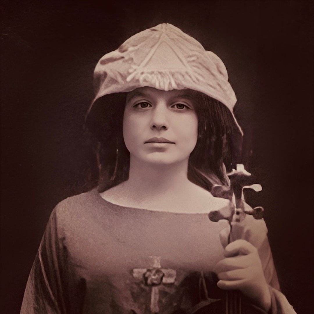 Leila Waddell Sepia Portrait: Aleister Crowley Muse, Thelema Occult Art ...