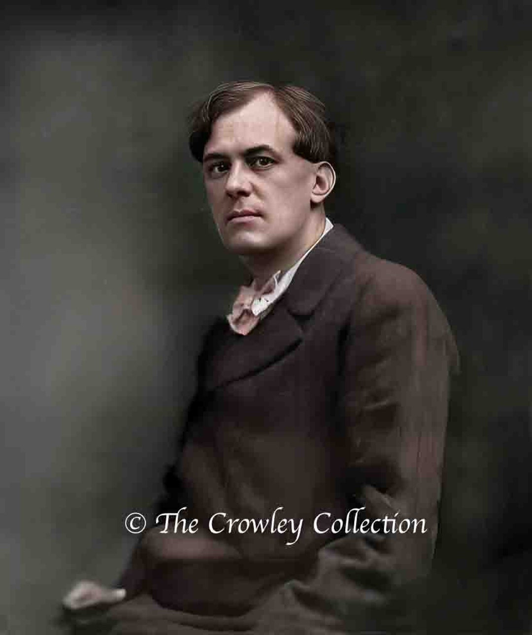 Magnificent, Fully Restored Rare Antique Colour Portrait of Aleister ...