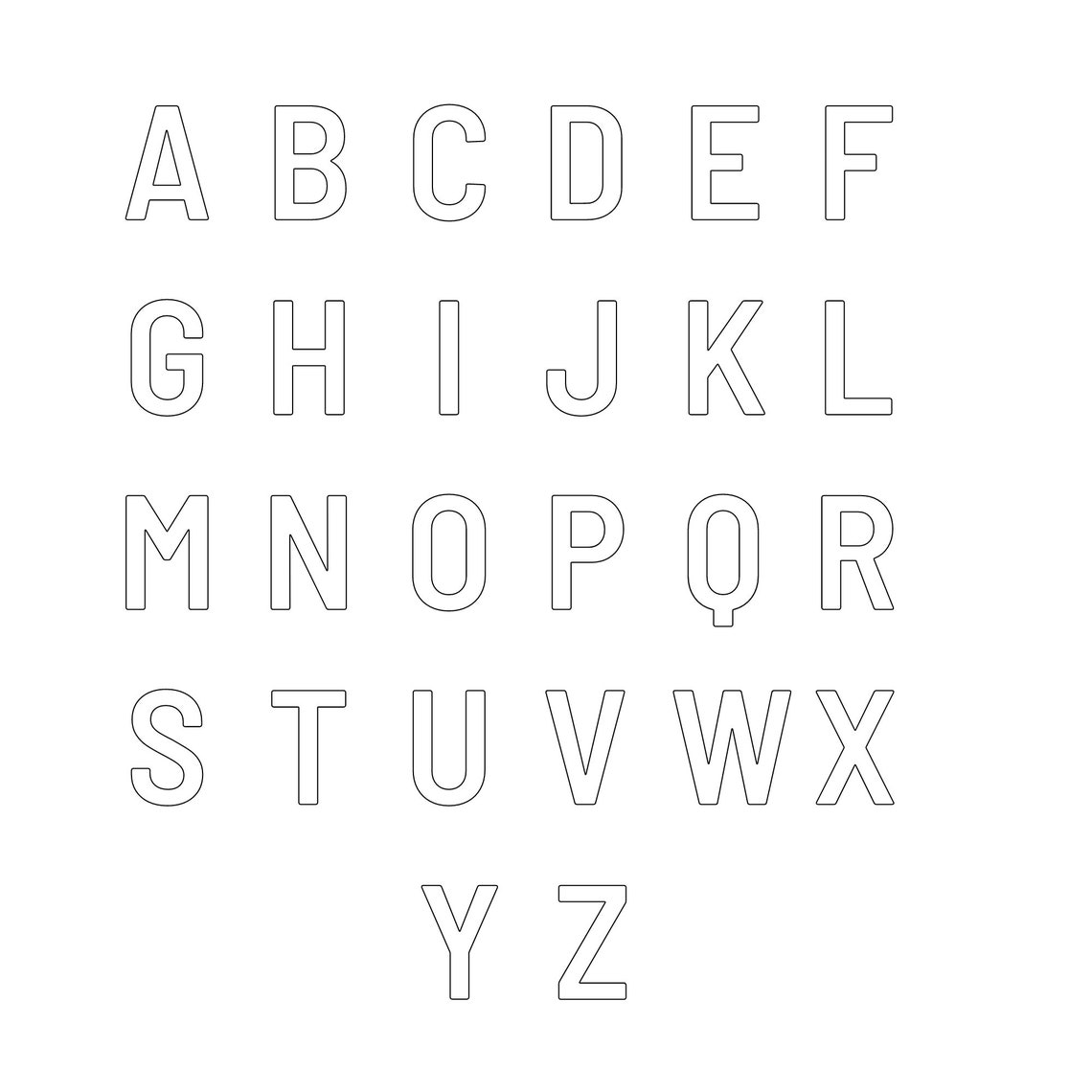 Alphabet Letters Pdf for Learning , Coloring, Tracing ,full Alphabet ...