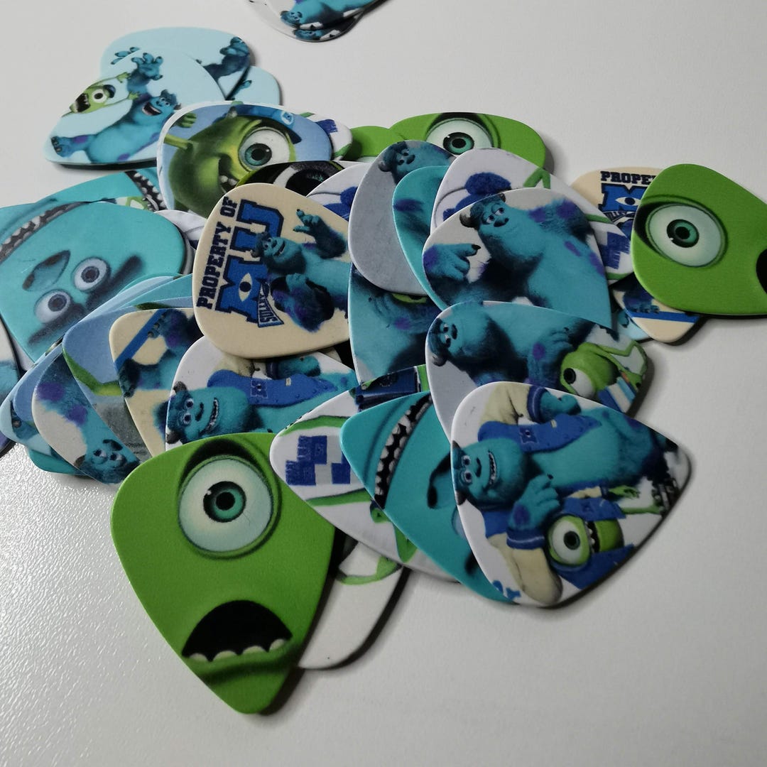 Monsters, Inc. guitar picks green day selection of 5 Monstros e ...