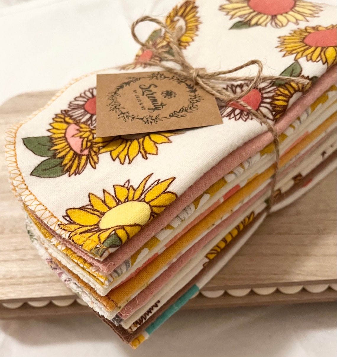 Boho-chic - Cloth Wipes - 8" X 8" Set of 12 - Pre-washed Flannel - 1 OR ...