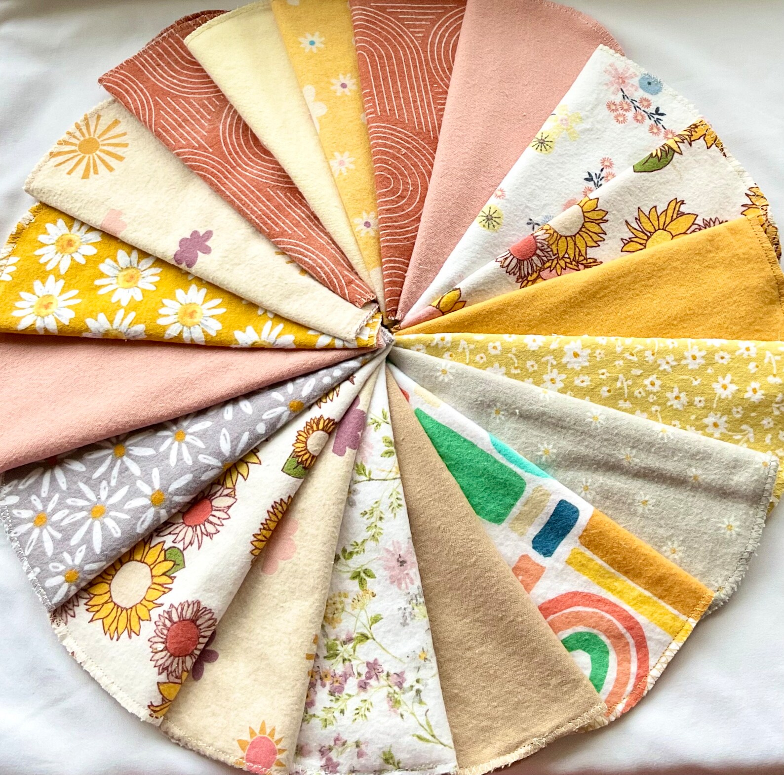 Boho-chic - Cloth Wipes - 8" X 8" Set of 12 - Pre-washed Flannel - 1 OR ...