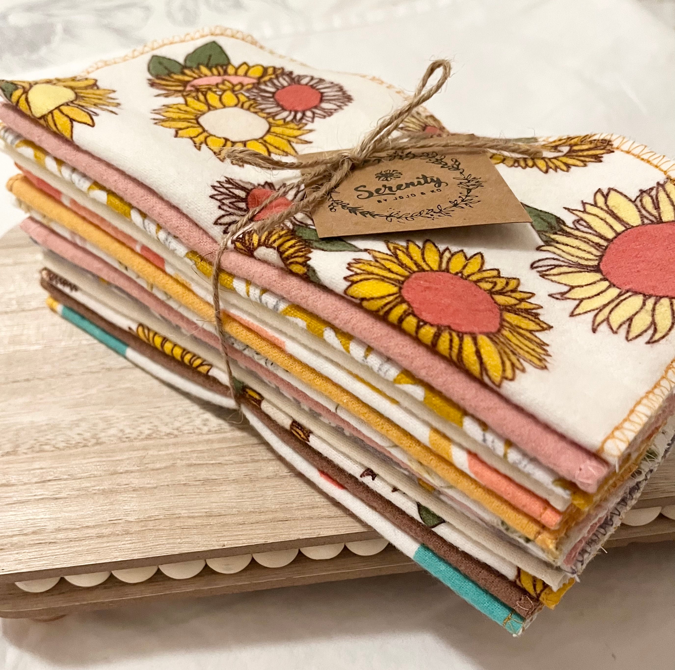 Boho-chic - Cloth Wipes - 8" X 8" Set of 12 - Pre-washed Flannel - 1 OR ...