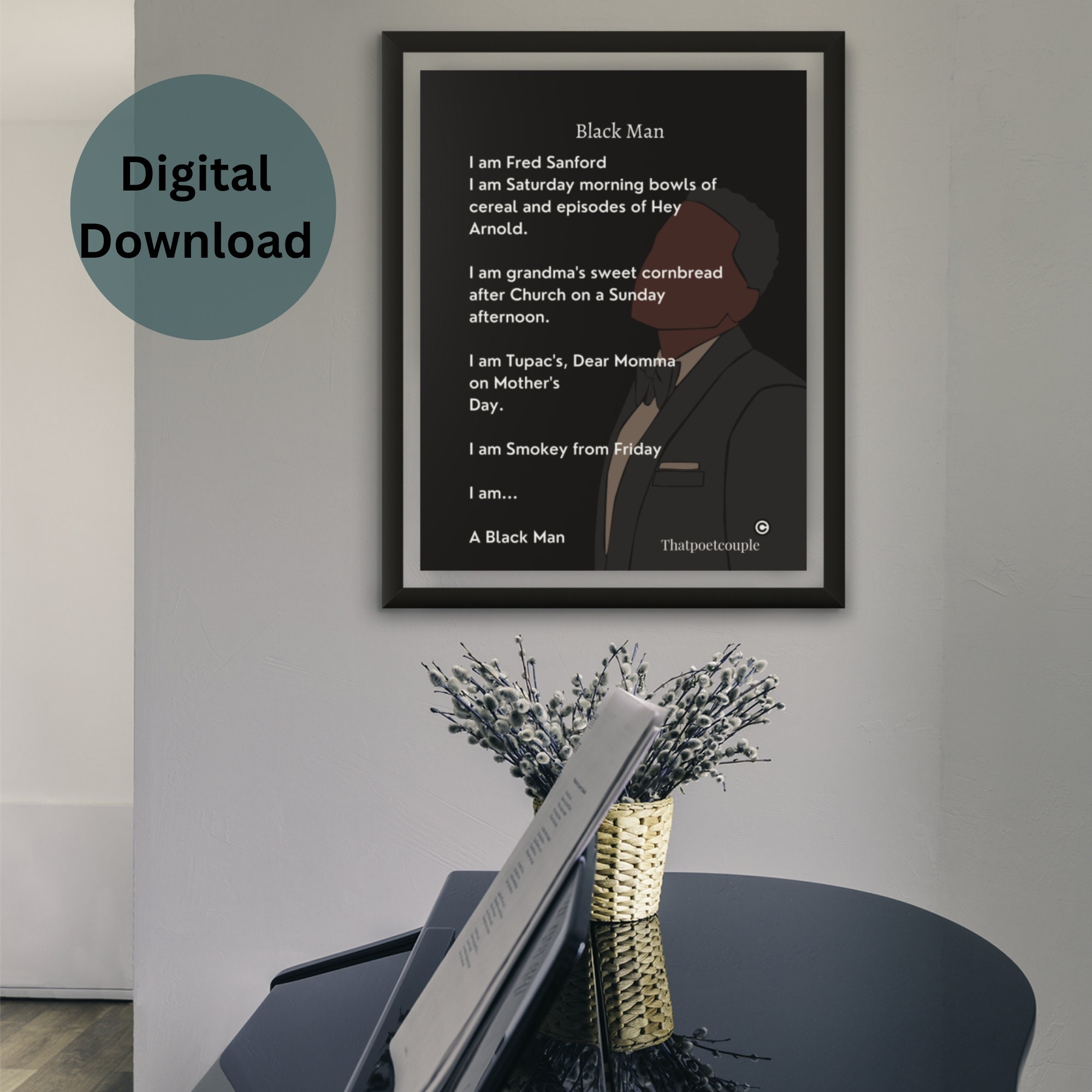 Black Man-poem Wall Art - Etsy