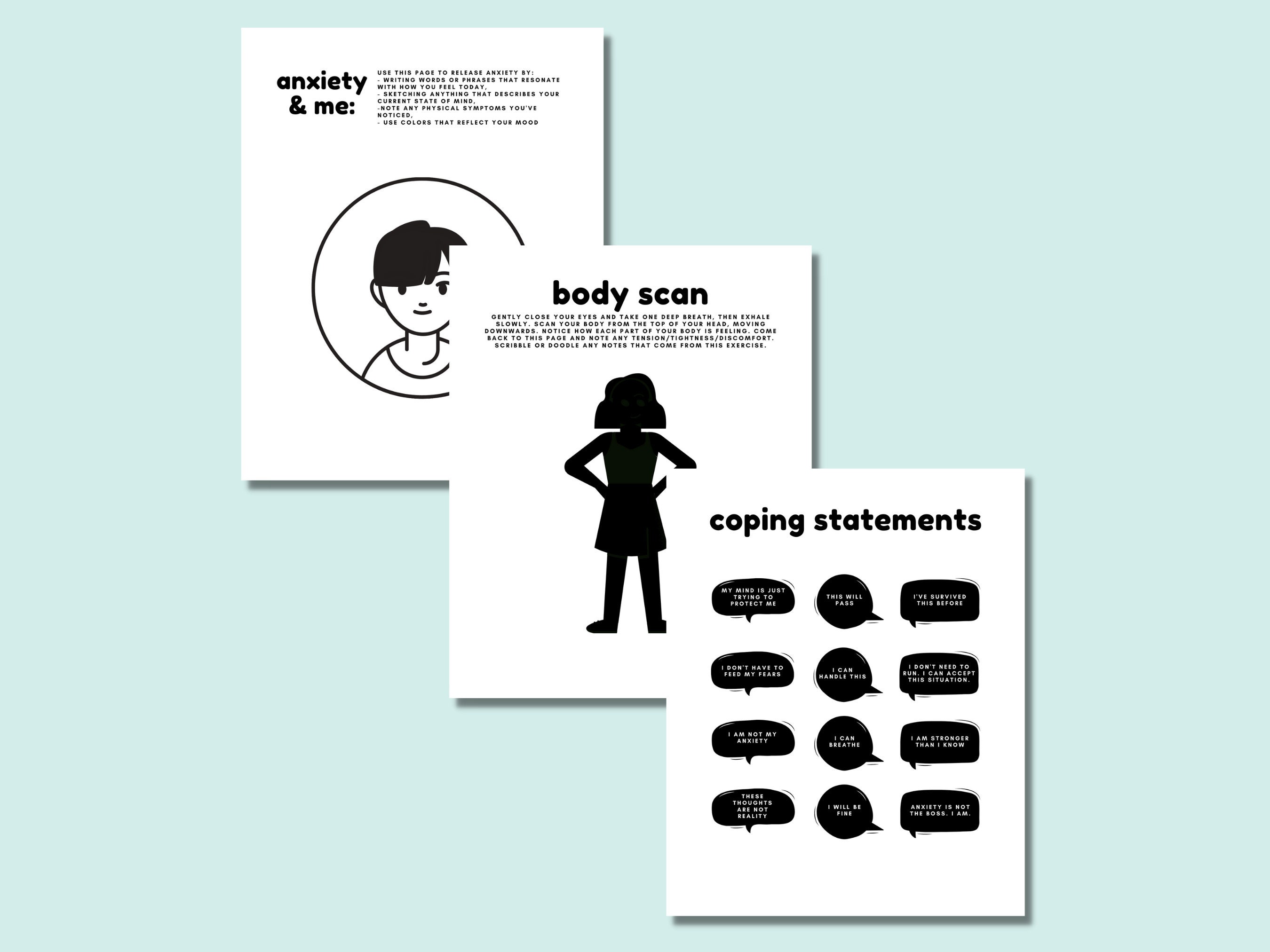 Anxiety Worksheets for Teens, Workbook, Teen Anxiety Journal, Anxiety ...
