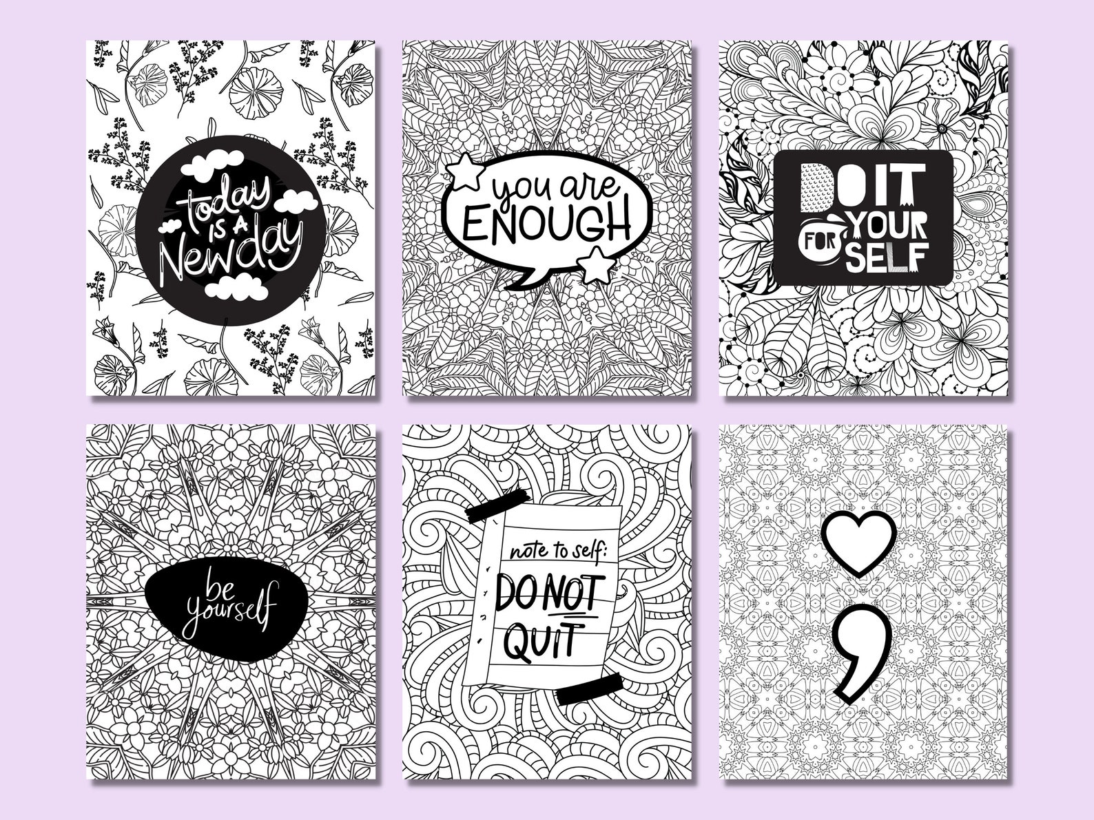 Semicolon Coloring Pages, Mental Health, Anxiety, Depression, Coloring ...