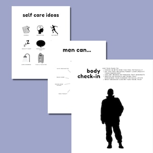 Self Care for Men Workbook, Men's Mental Health, Male Self Care ...