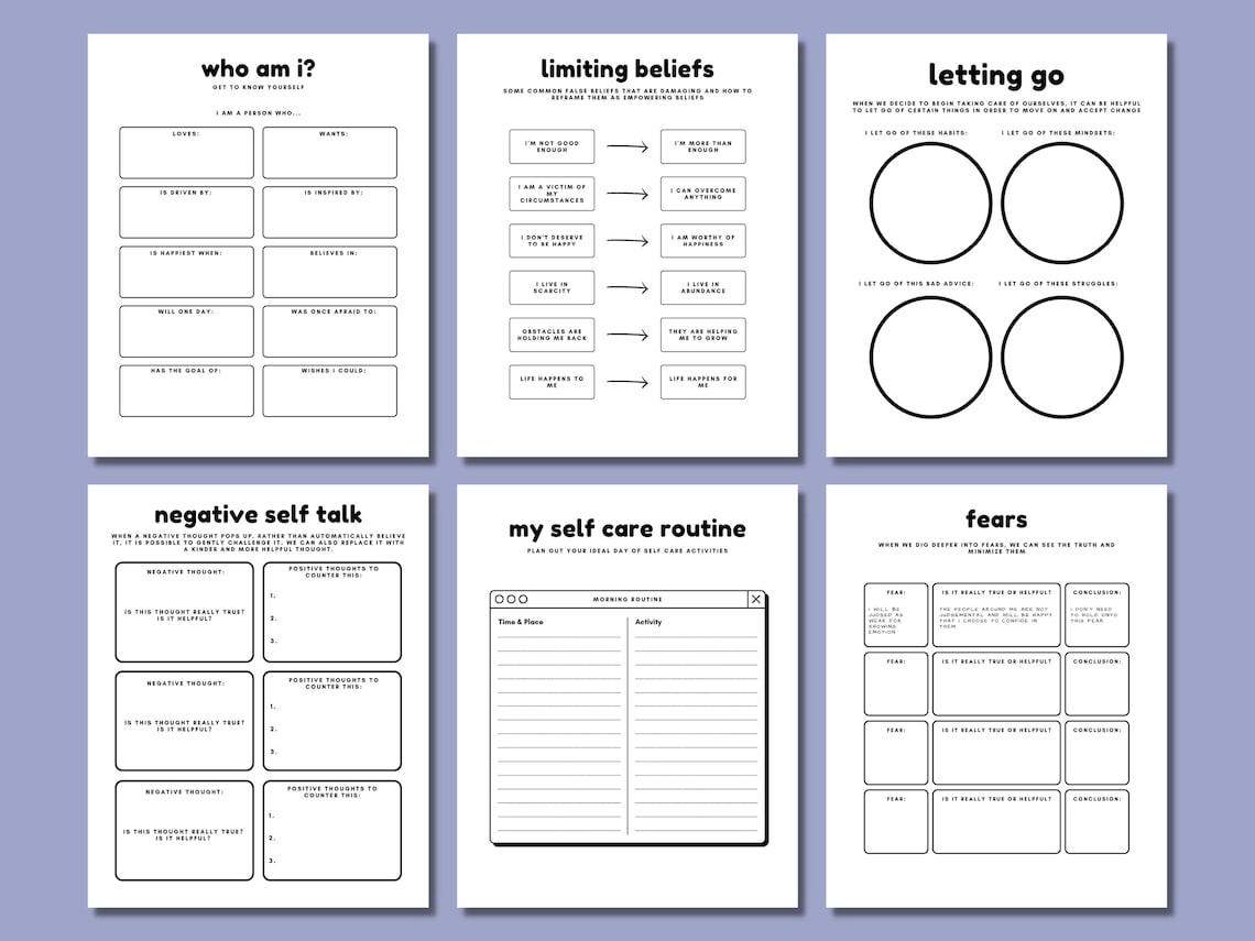 Self Care for Men Workbook, Men's Mental Health, Male Self Care ...