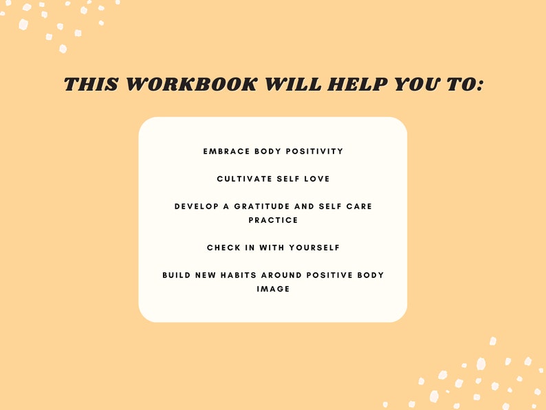 Body Image Workbook, Body Positive Worksheets, Body Acceptance, Healing ...