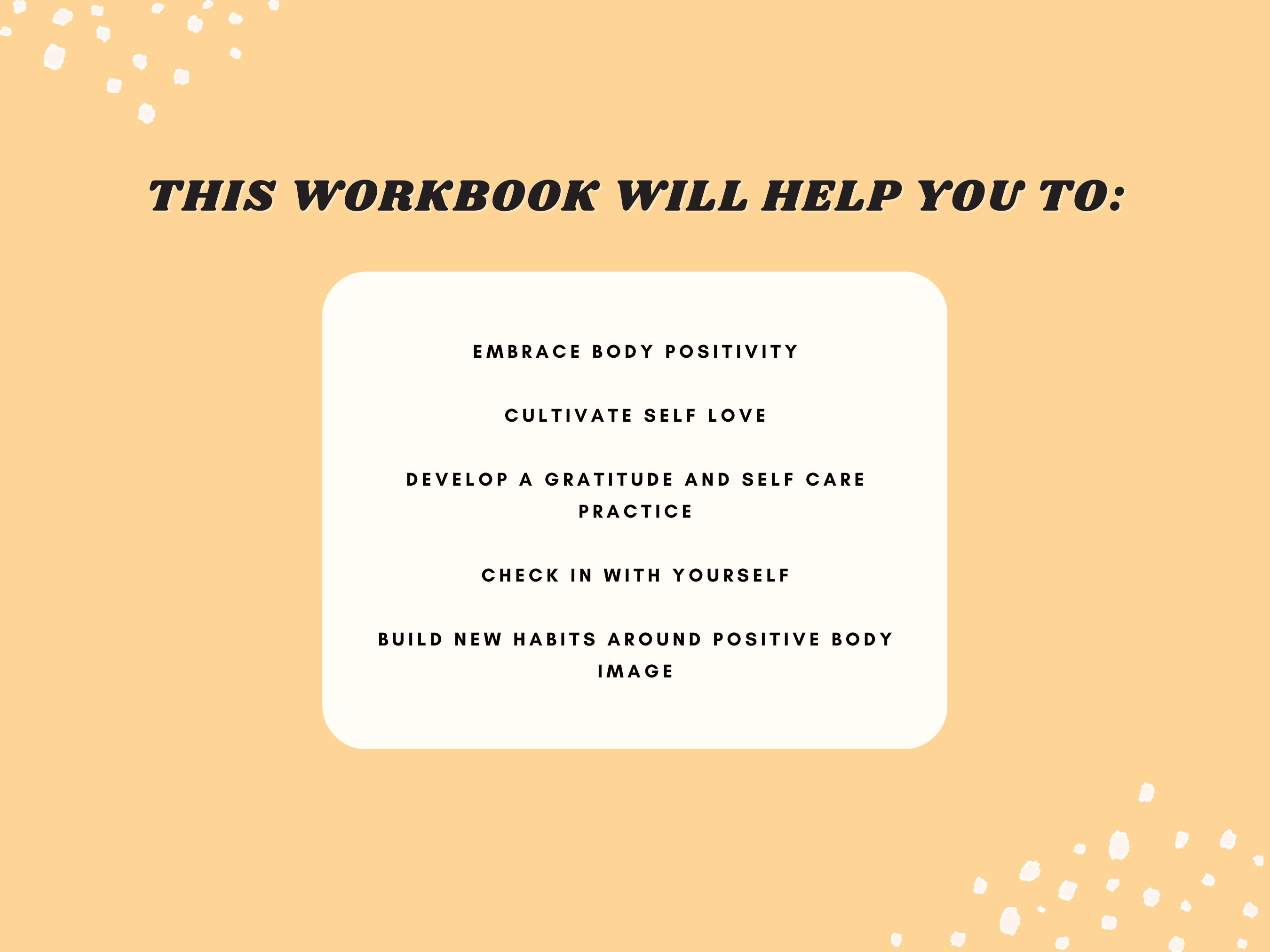 Body Image Workbook, Body Positive Worksheets, Body Acceptance, Healing Journal, Therapy ...
