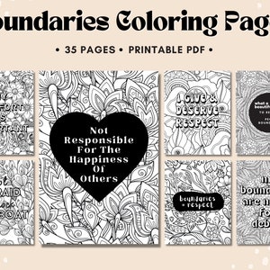Boundaries Coloring Pages, Mental Health Coloring Pages, Coloring Pages ...