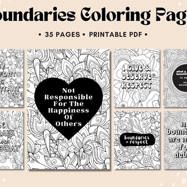 Boundaries Worksheets - Etsy