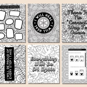 Grief Coloring Pages, Mental Health Coloring Pages, Coloring Pages for ...