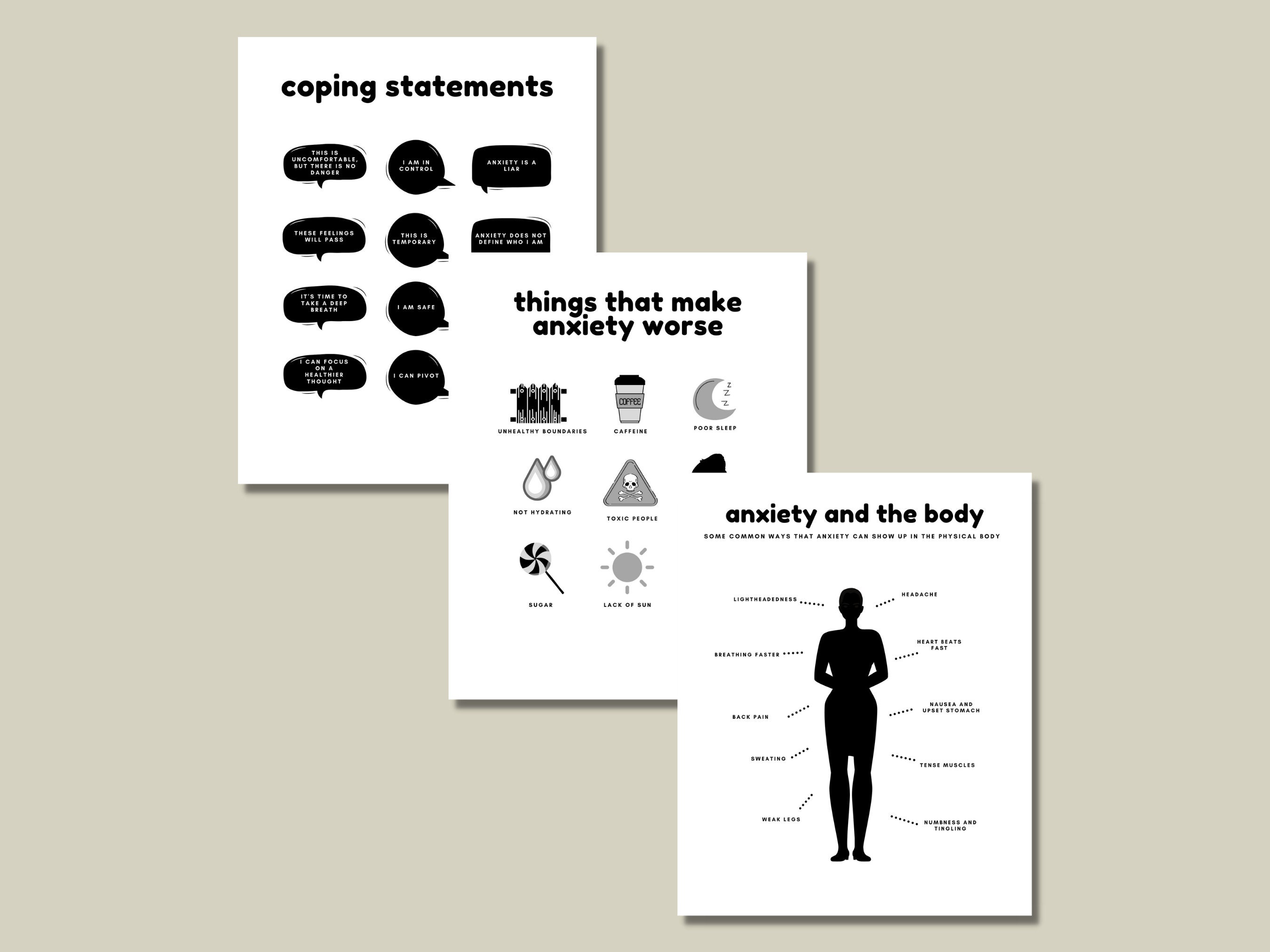 Anxiety Worksheets, Workbook, Anxiety Journal, Anxiety Relief ...