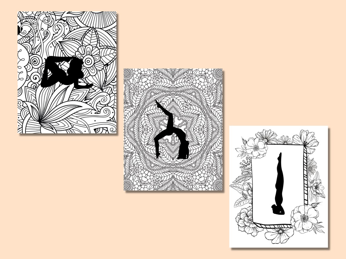 Yoga Coloring Pages, Yoga Printable, Yoga Poses, Yoga Coloring Book ...