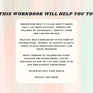Self Esteem Worksheets, Workbook, Self Esteem Journal, Low Self Esteem ...