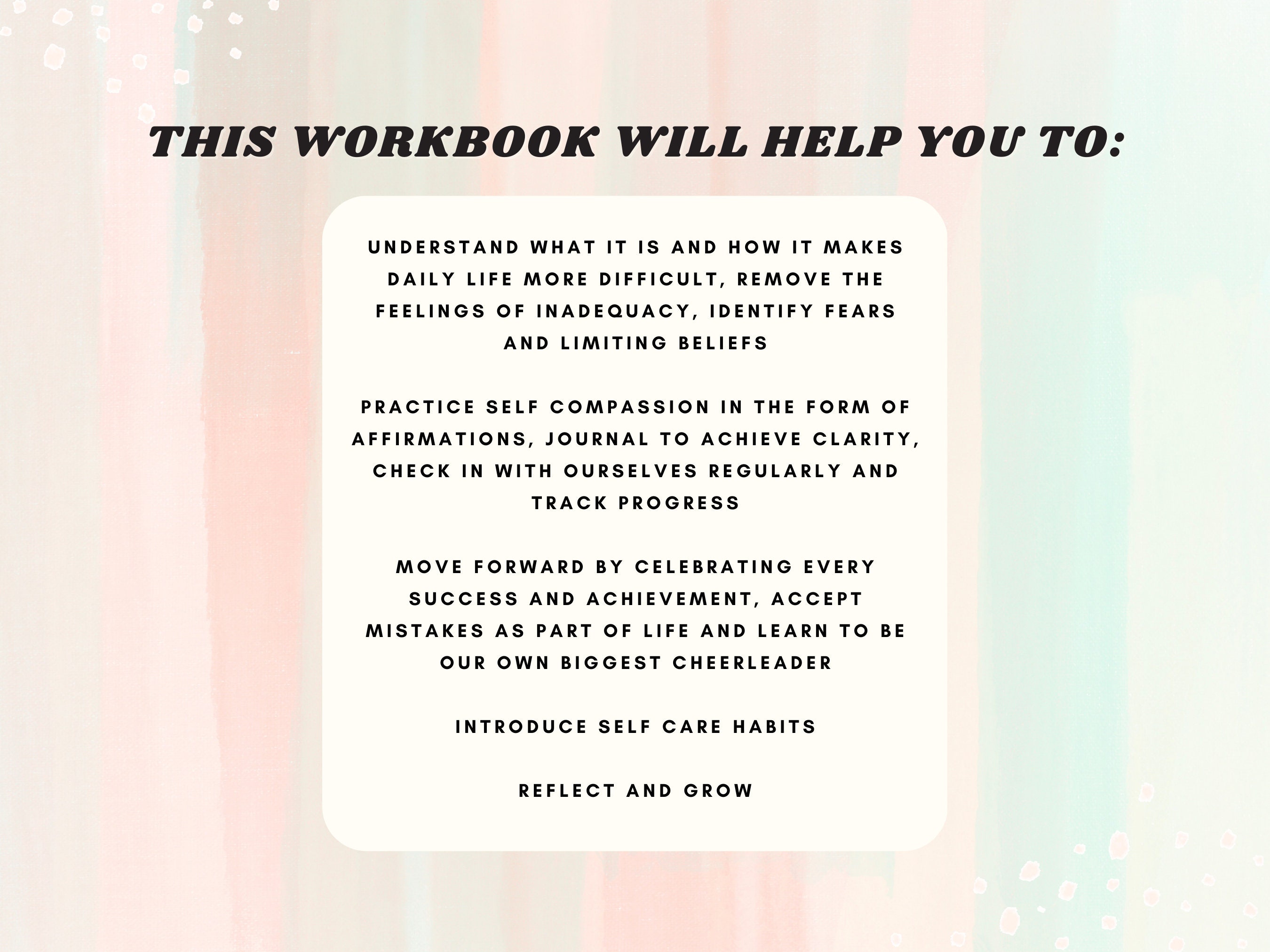 Self Esteem Worksheets, Workbook, Self Esteem Journal, Low Self Esteem ...