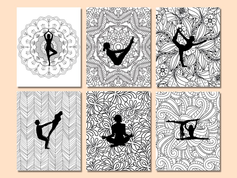 Yoga Coloring Pages, Yoga Printable, Yoga Poses, Yoga Coloring Book ...
