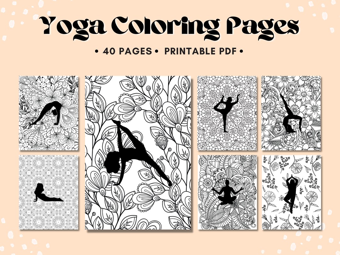 Yoga Coloring Pages, Yoga Printable, Yoga Poses, Yoga Coloring Book ...