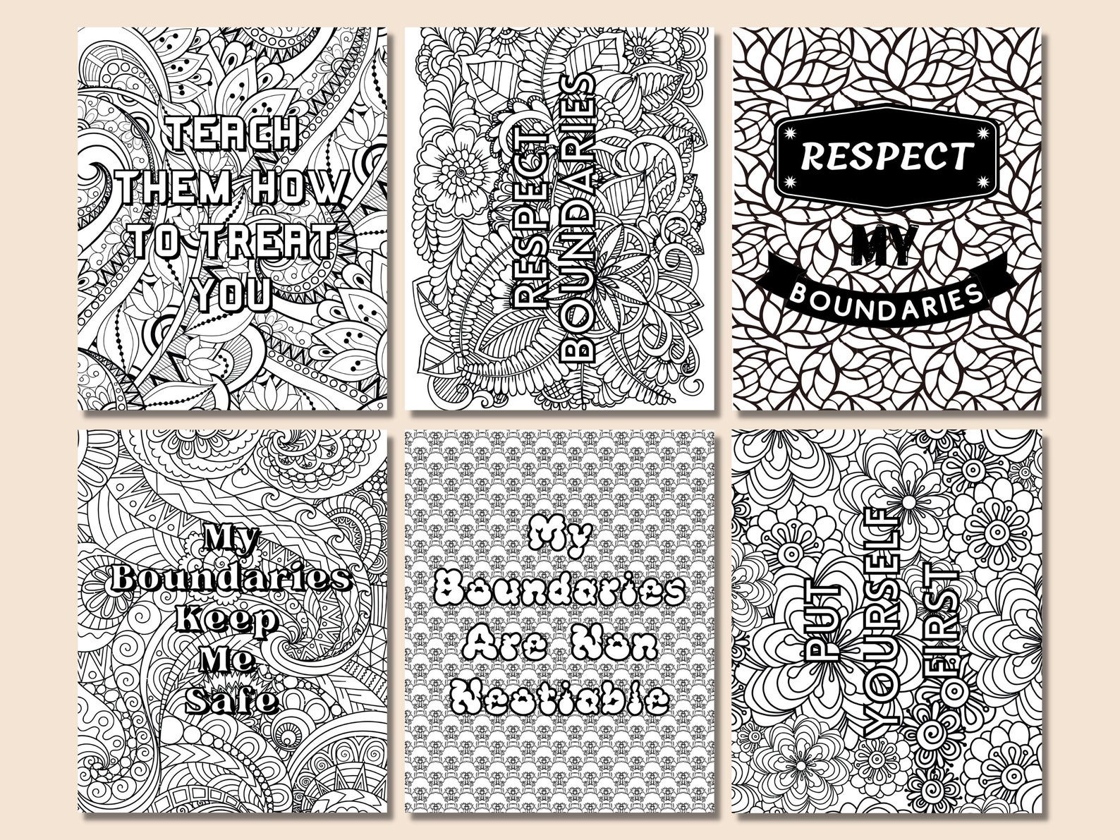 Boundaries Coloring Pages, Mental Health Coloring Pages, Coloring Pages ...