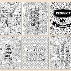 Boundaries Coloring Pages, Mental Health Coloring Pages, Coloring Pages ...