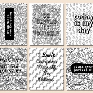 Affirmation Coloring Pages, Mental Health Coloring Pages, Coloring ...
