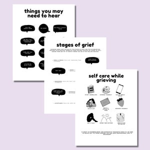 Grief Worksheets for Teens, Self Care Workbook, Grief Therapy Journal ...