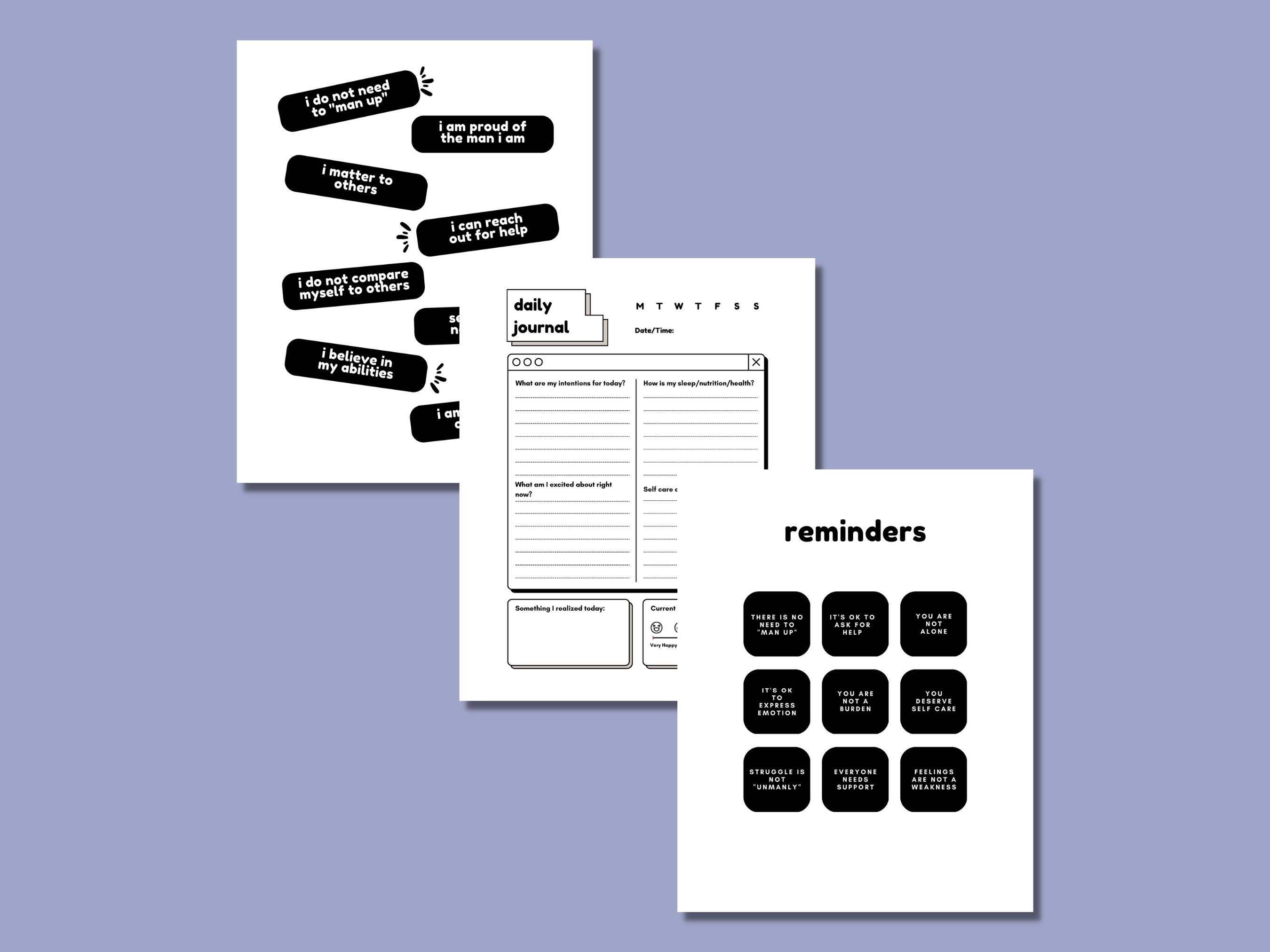 Self Care for Men Workbook, Men's Mental Health, Male Self Care ...