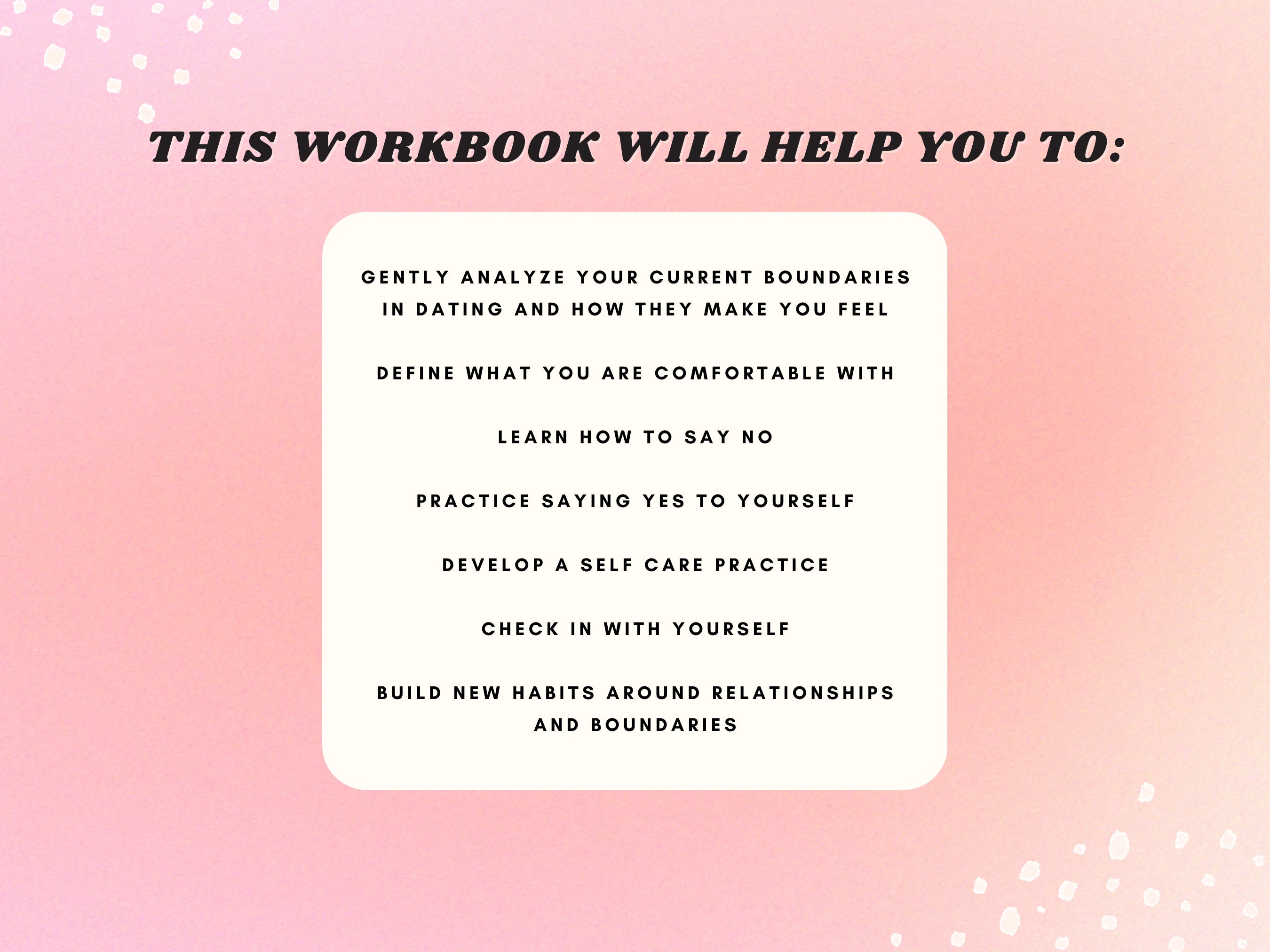 Boundaries in Dating Workbook Bundle, Relationship Boundaries Journal ...