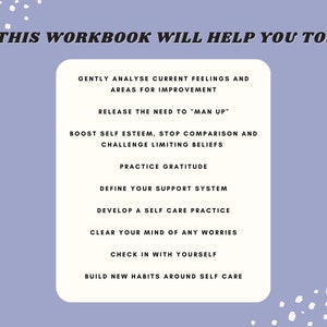 Self Care for Men Workbook, Men's Mental Health, Male Self Care ...