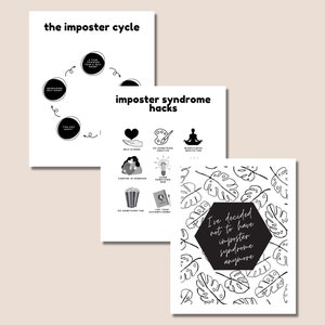 Imposter Syndrome Worksheets, Workbook, Self Esteem, Inner Critic ...