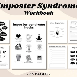 Imposter Syndrome Worksheets, Workbook, Self Esteem, Inner Critic ...