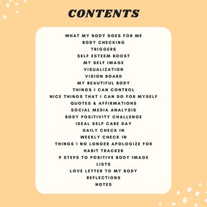 Body Image Workbook, Body Positive Worksheets, Body Acceptance, Healing ...