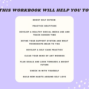 Teen Self Care Workbook, Teen Mental Health, Self Care for Teens, Teen ...