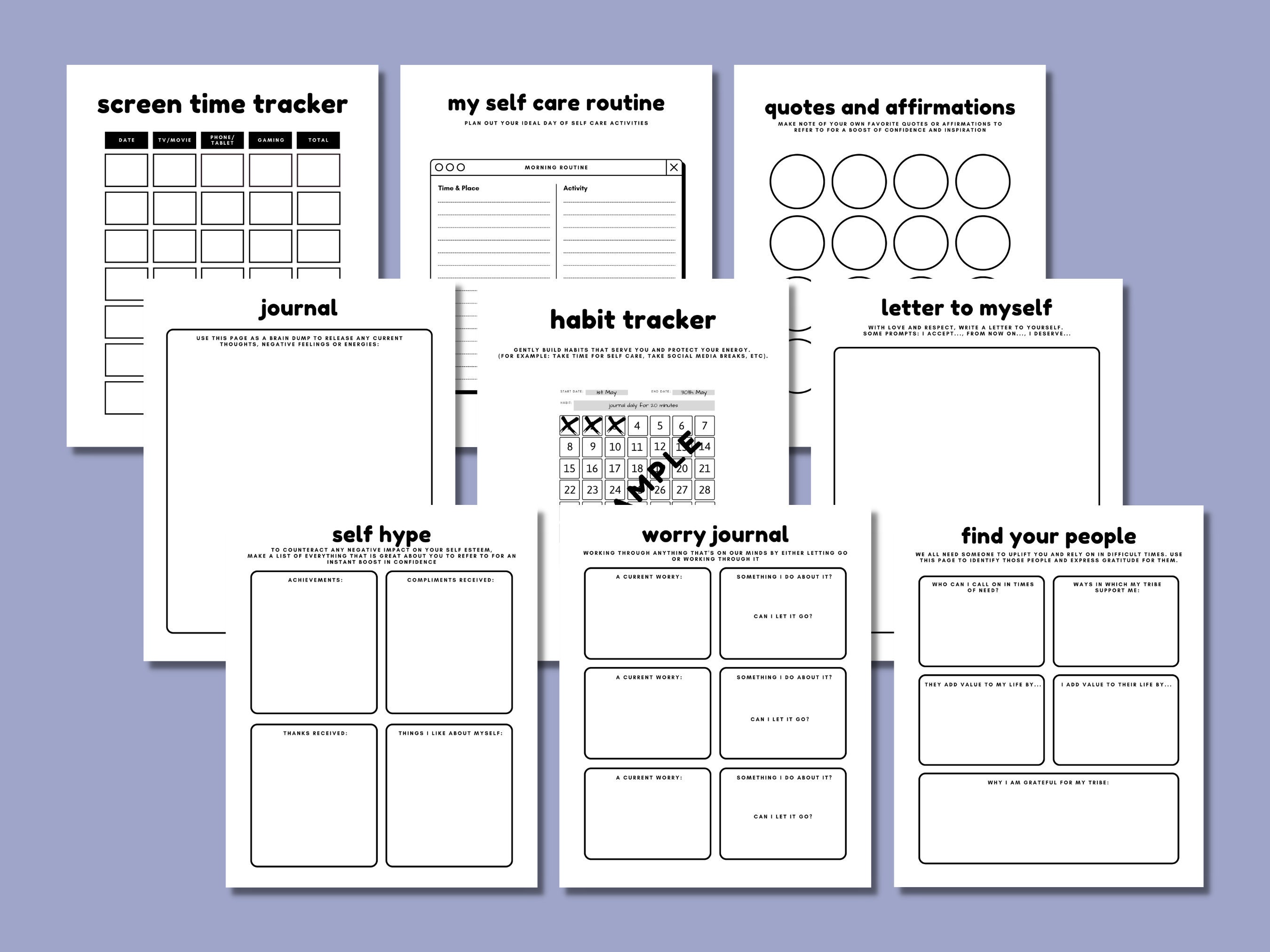 Self Care for Men Workbook, Men's Mental Health, Male Self Care ...