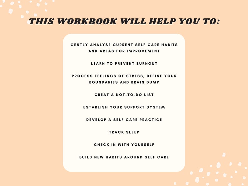 Caregiver Self Care Workbook, Caregiver Journal, Mental Health, Therapy ...