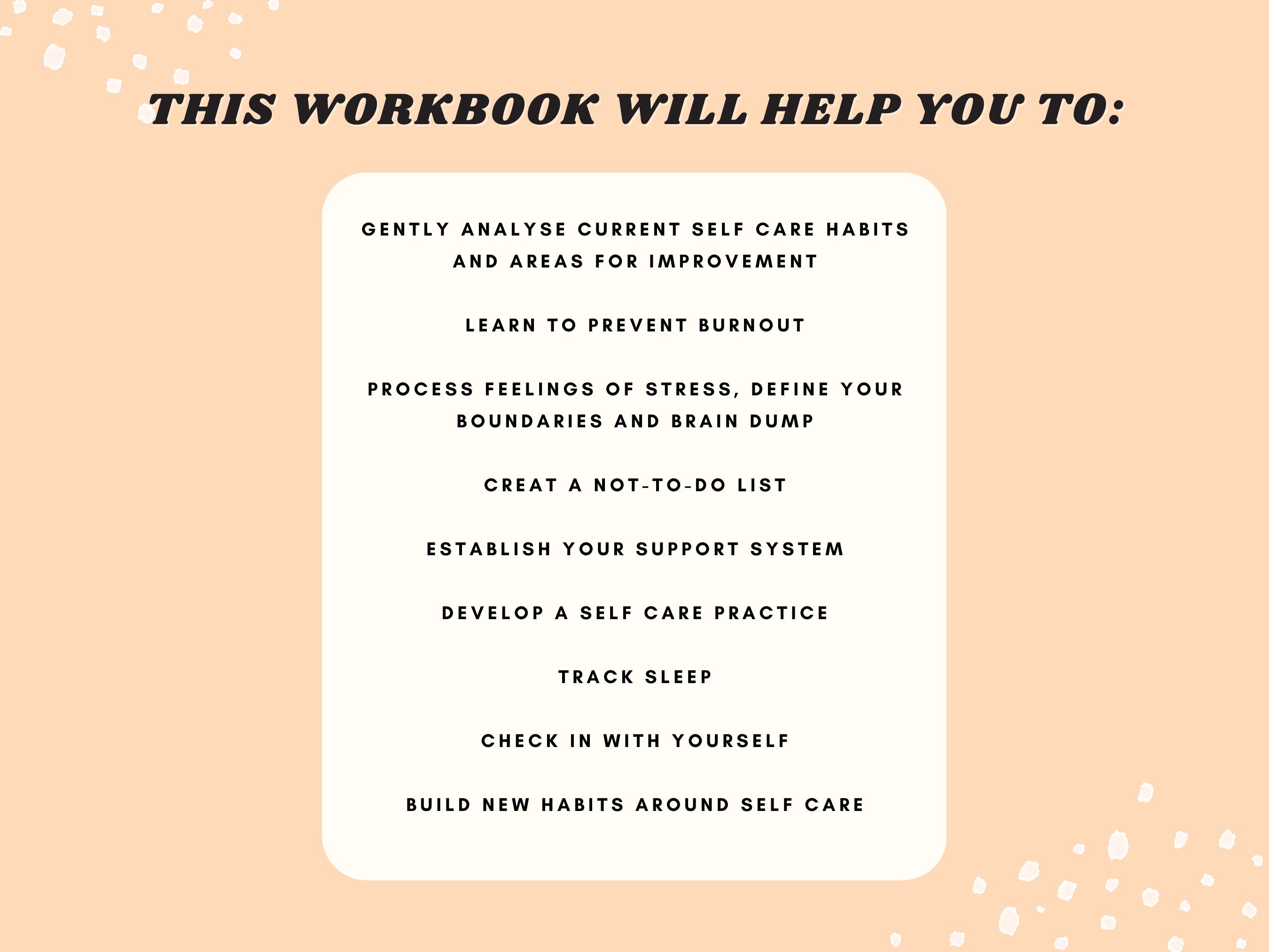 Caregiver Self Care Workbook, Caregiver Journal, Mental Health, Therapy ...
