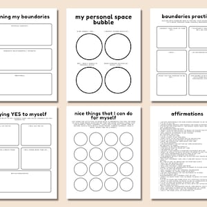 Boundaries Workbook Bundle, Setting Healthy Boundaries, Boundaries ...